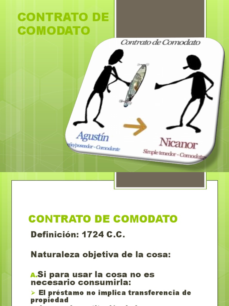 Contrato de Comodato | PDF | Derecho privado | Justicia