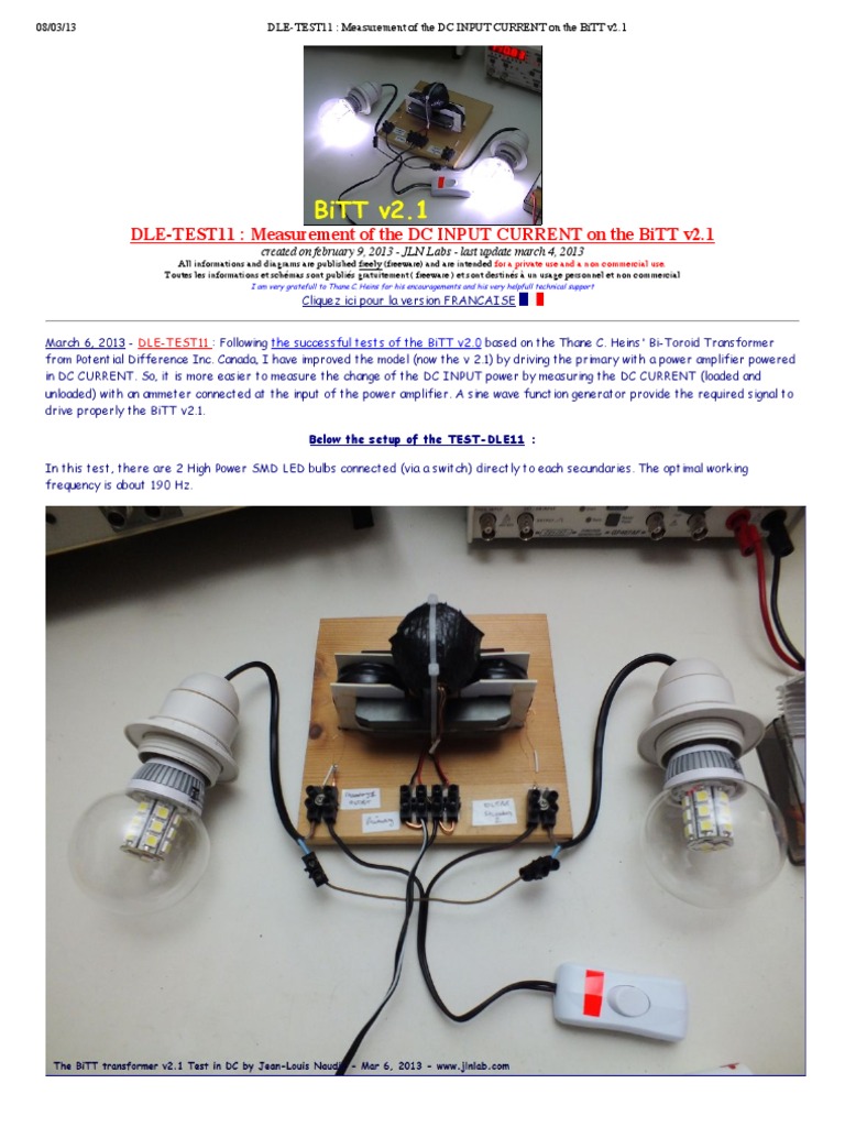 Dle-Test11 - Measurement of The DC Input Current On The Bitt v2 | PDF ...