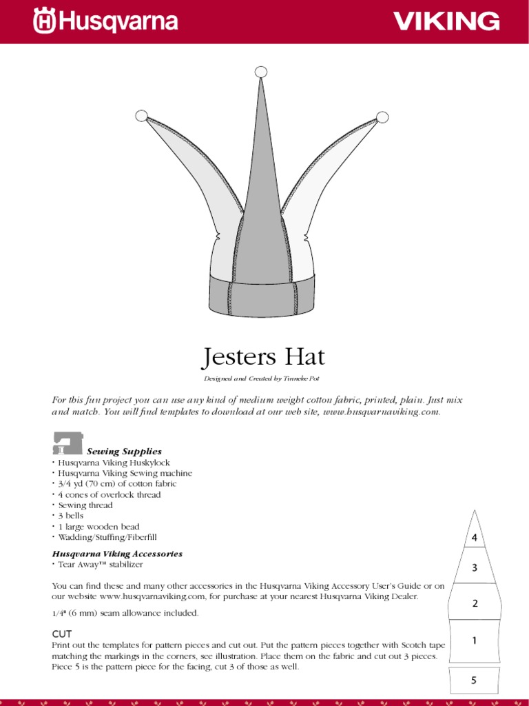 Court Jester Hat Pattern
