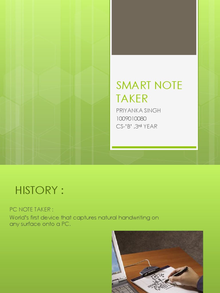 Smart Note Taker | PDF