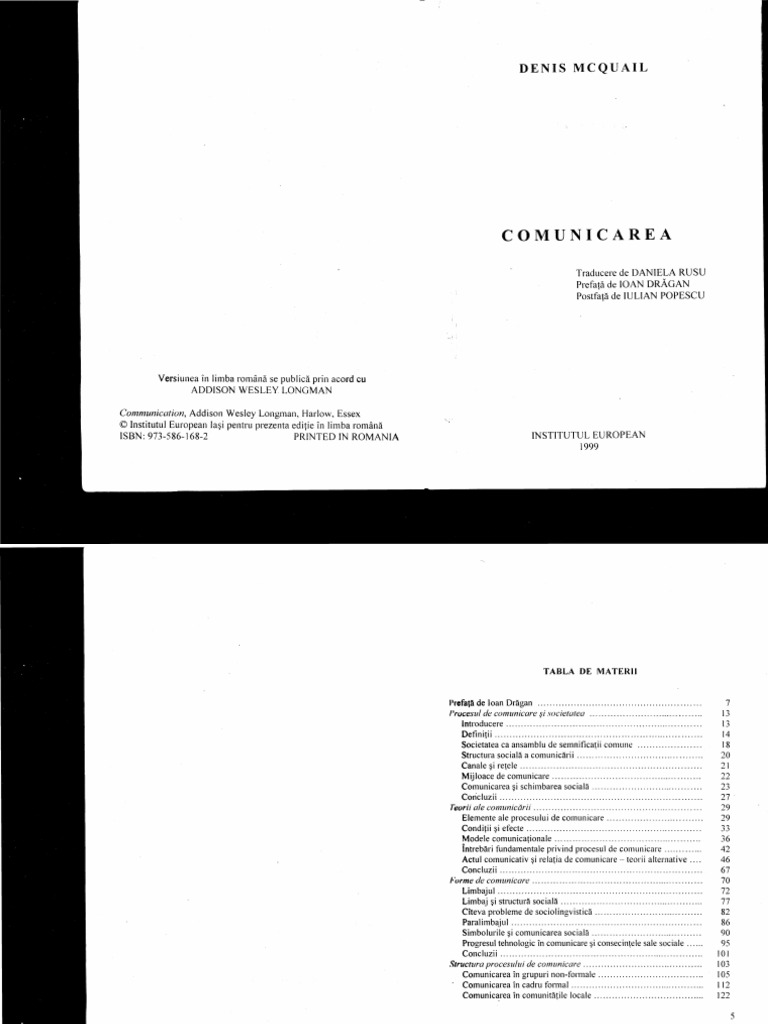 Denis McQuail Comunicarea | PDF