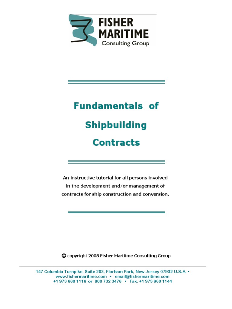 Fundamentals of Shipbuilding Contracts | PDF | Government Procurement ...