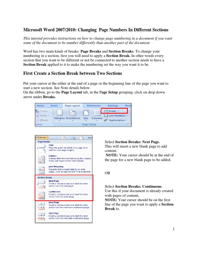 Change Page Numbers by Section in Word | PDF | Career & Growth