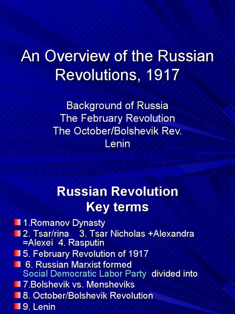 An Overview of The Russian Revolutions, 1917 | PDF | Russian Revolution ...