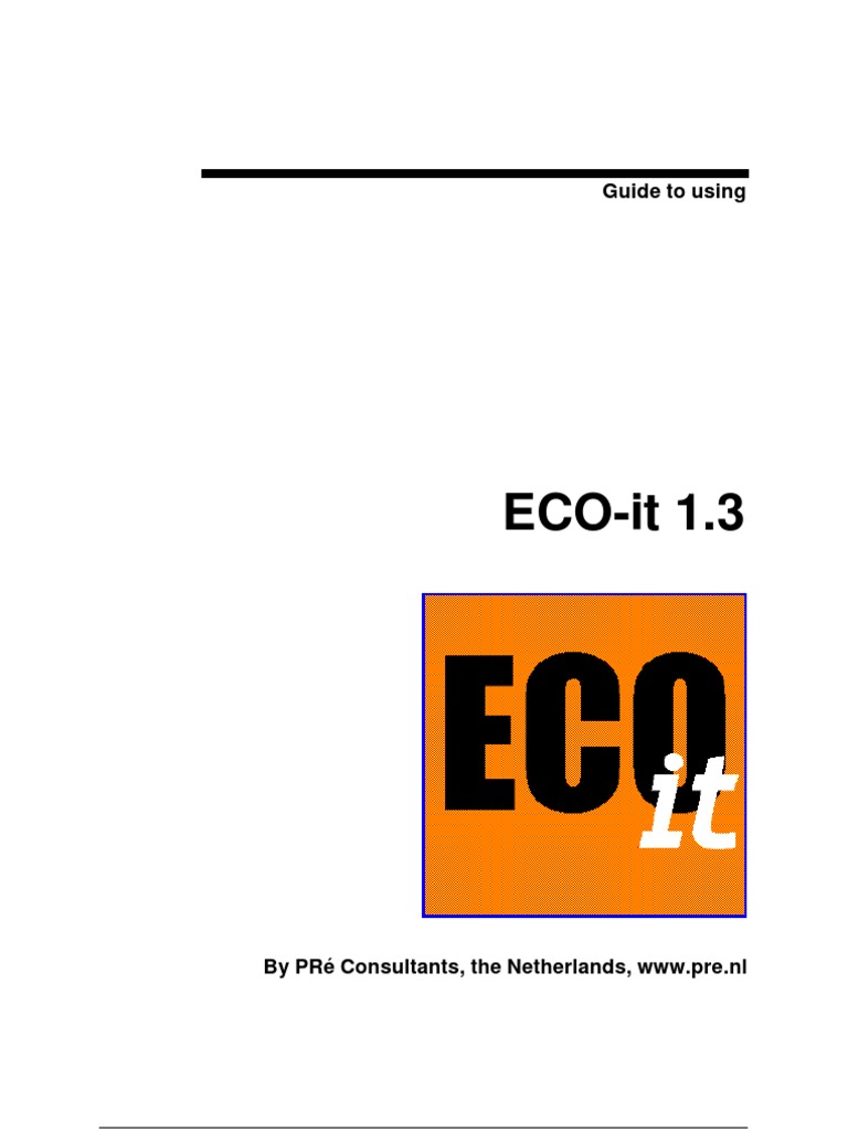 Guide to ECO-it 1.3 Usage | PDF | Municipal Solid Waste | Life Cycle ...