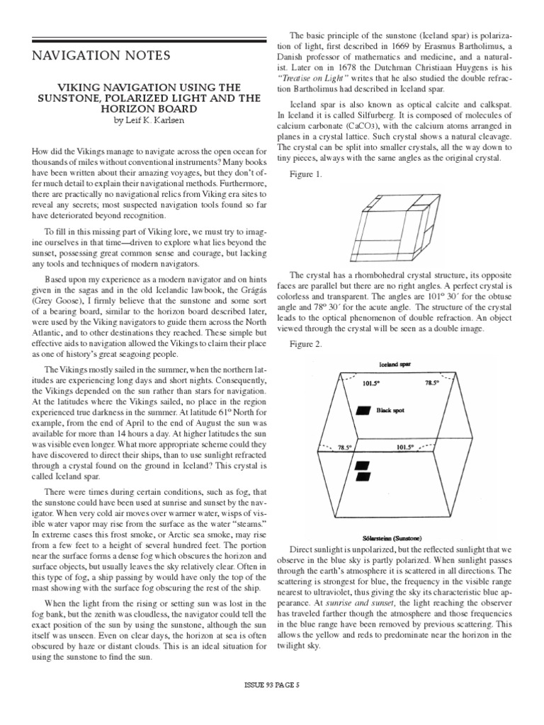 Viking Navigation Using The Sunstone - Rws | PDF | Sky | Sunset