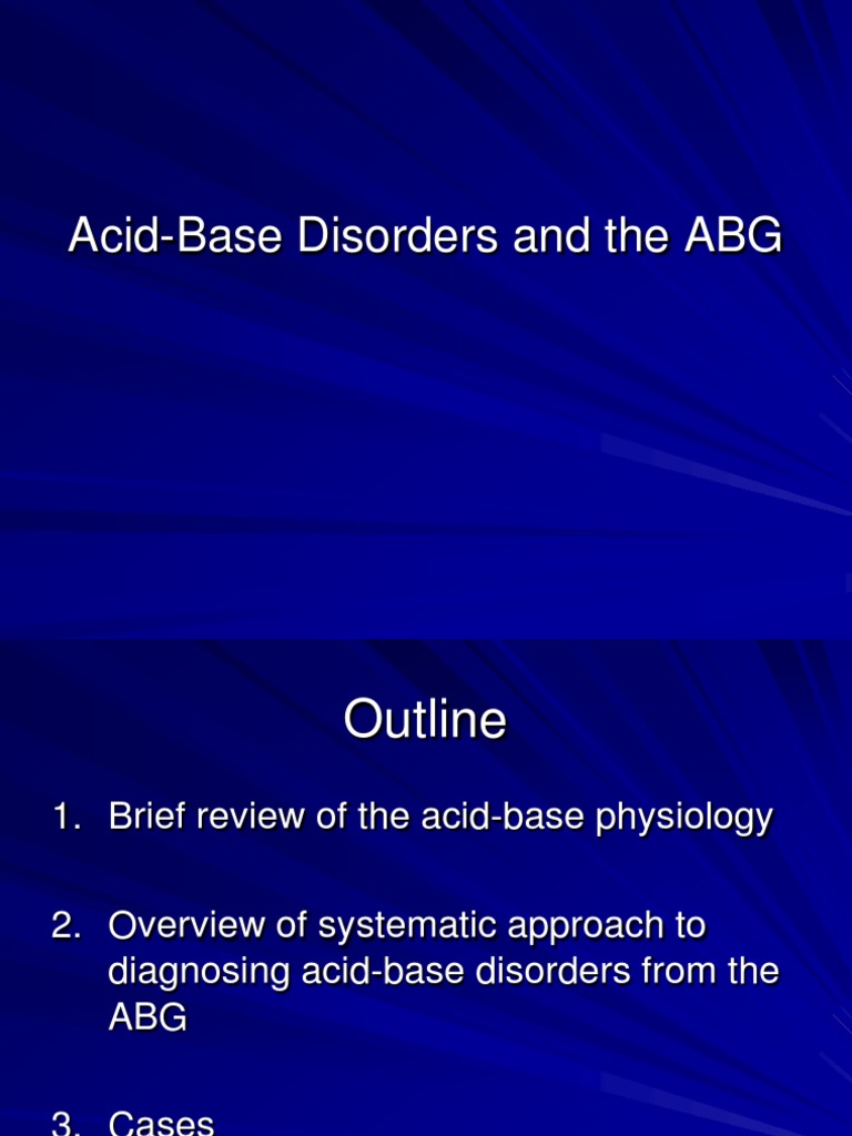 Acid-Base Disorders: ABG Analysis Guide | PDF | Intensive Care Medicine ...