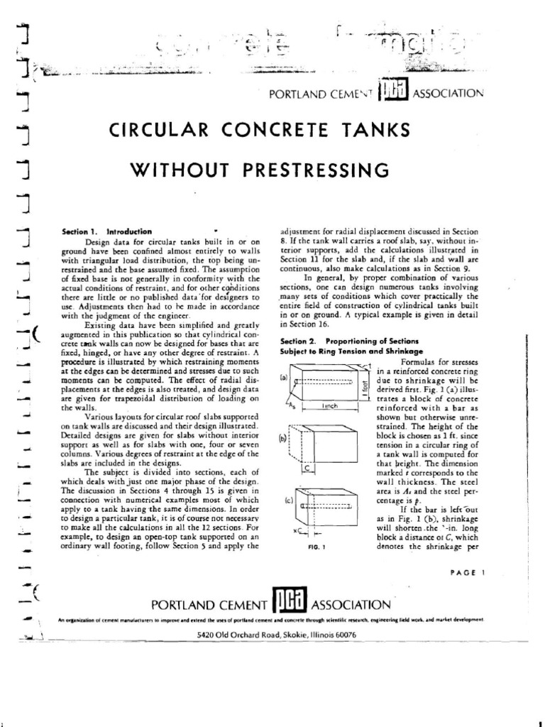 Pca Circular Concrete Tanks | Column | Mechanical Engineering | Free 30 ...