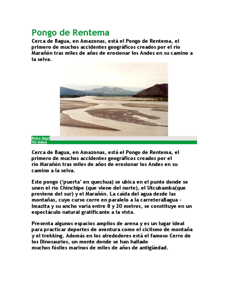 Pongo de Rentema | PDF | Río | Naturaleza