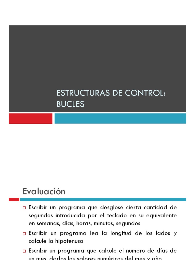 Estructuras de Control - Bucles en C++ | PDF | Flujo de control ...