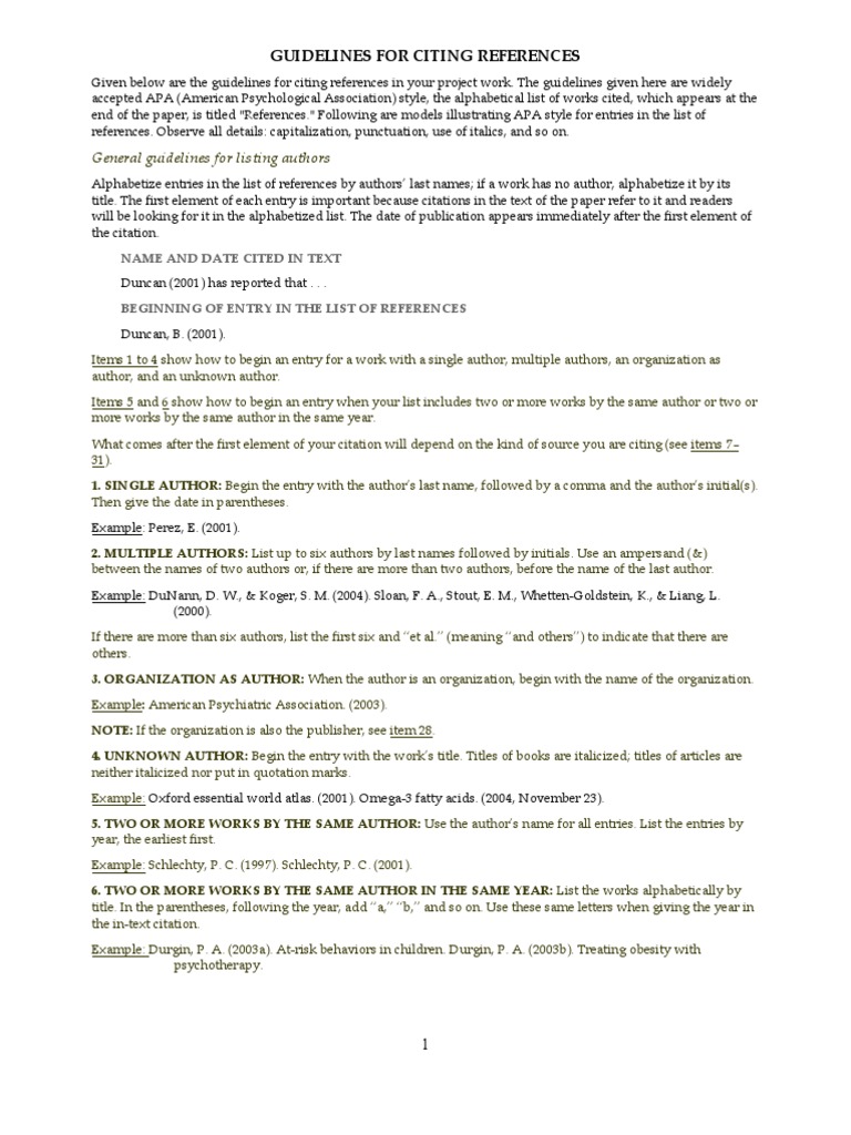 Guidelines Cite References | PDF | Citation | Publishing