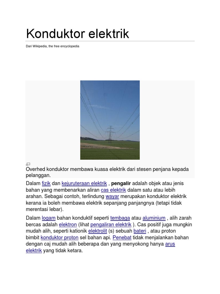 Konduktor Elektrik | PDF