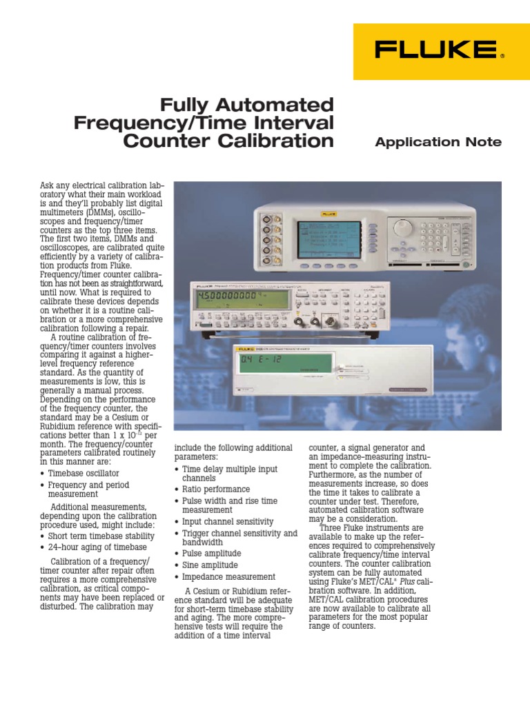 Fluke - Counter - Cal | PDF | Calibration | Electricity