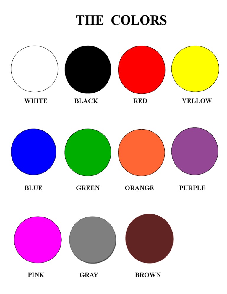 The Colors: White Black Red Yellow | PDF