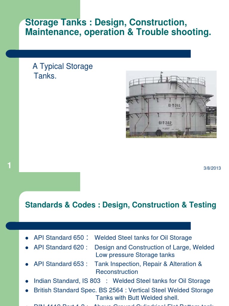Presentation Slides For Tank Construction and Maintenance | PDF | Roof ...