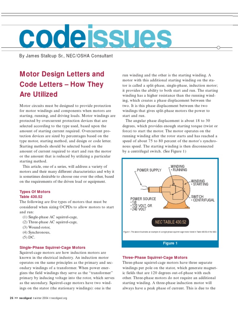 Motor Design Letters&code Letters-How They Are Utilized PDF | PDF ...