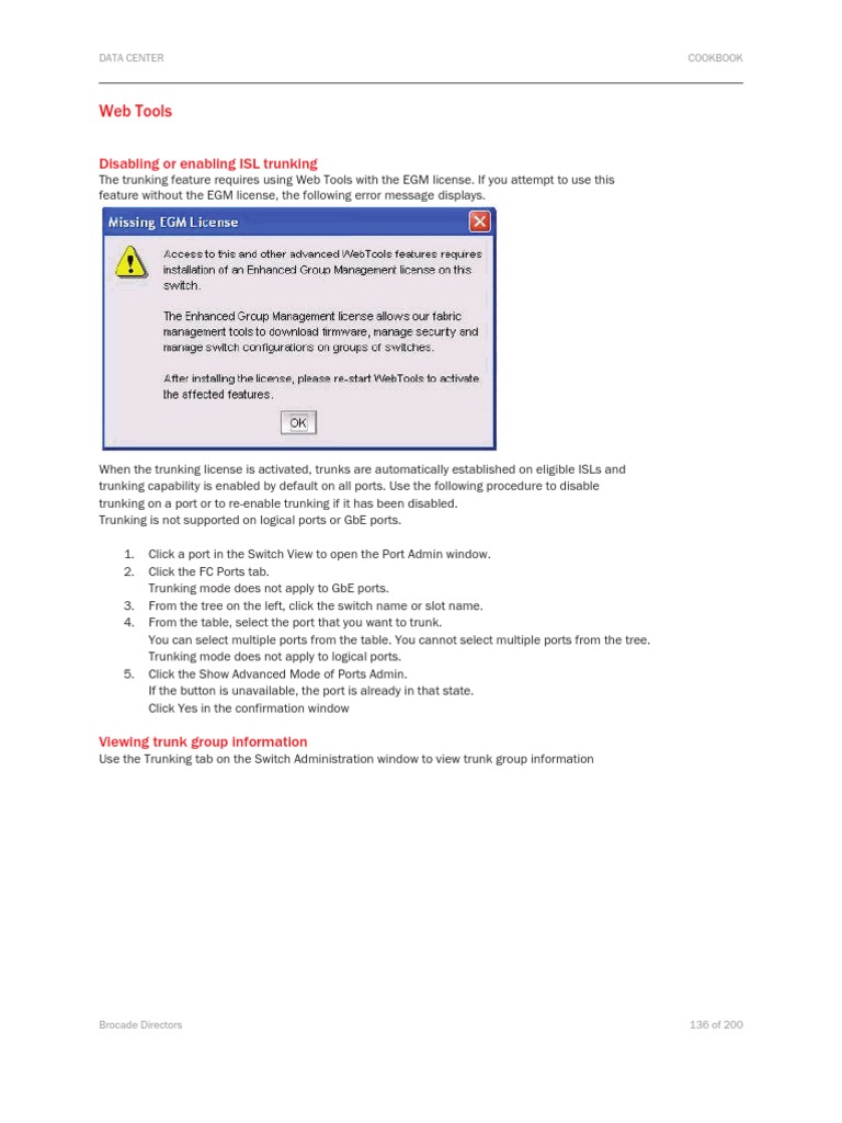 Brocade Trunking GUI | PDF | Tab (Gui) | World Wide Web