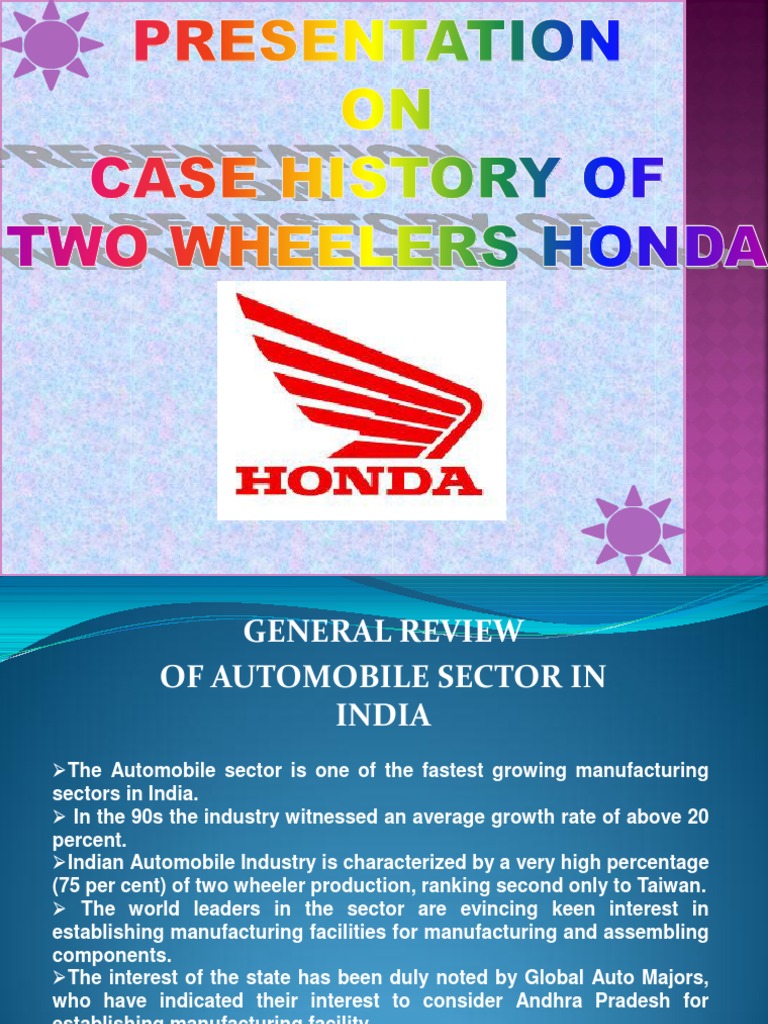 Presentation of Honda Case Study | PDF | Motorcycle | Honda