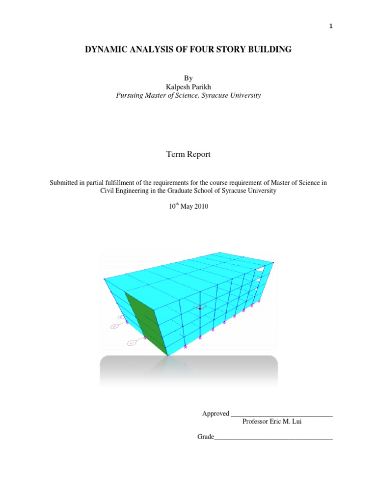 Dynamic Analysis of a Four-Story Building | PDF | Normal Mode | Beam ...