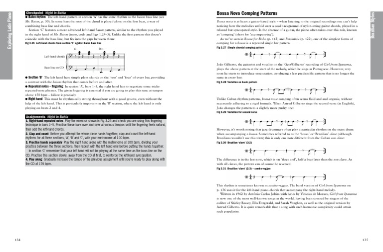 Bossa Nova Comping Patterns | PDF | Tempo | Musical Forms