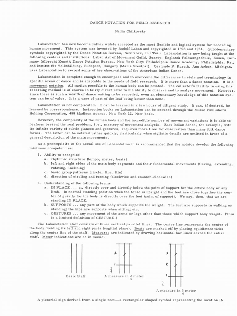 Labanotation | Dances | Mathematics