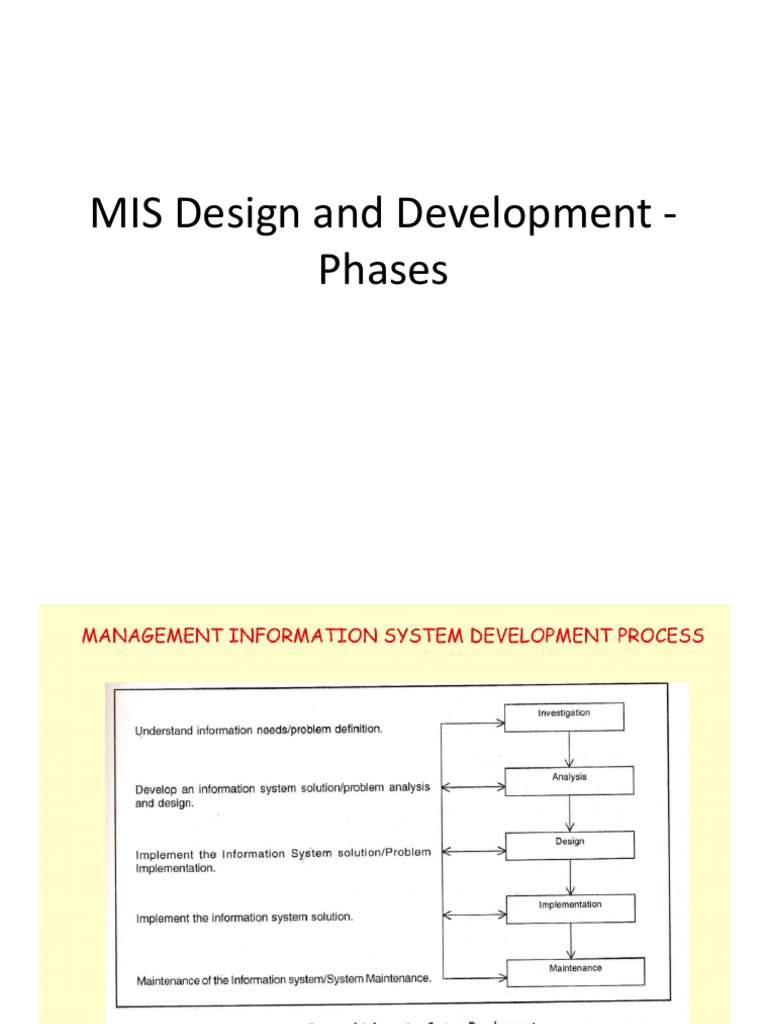MIS Design and Development - Phases | PDF | Feasibility Study ...