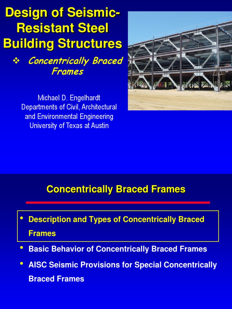 Seismic Design of Concentrically Braced Frames | PDF | Buckling | Beam ...