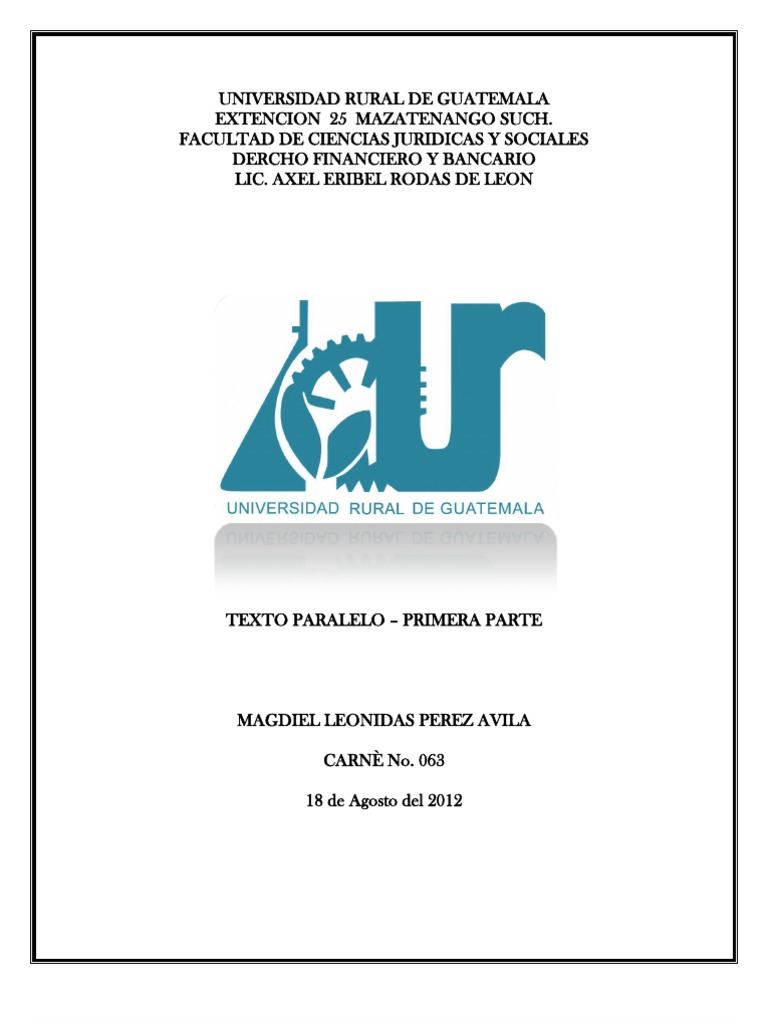 Universidad Rural de Guatemala | PDF | Empresa de propiedad estatal ...
