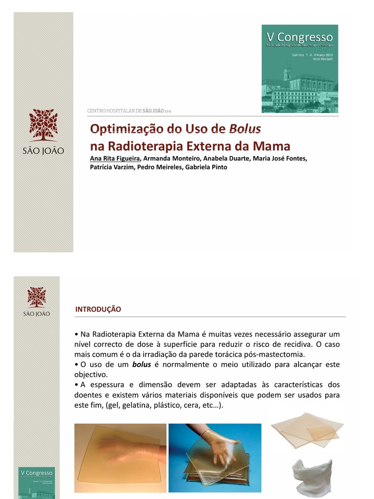 Uso Eficiente de Bolus na Radioterapia | PDF | Câncer de mama ...