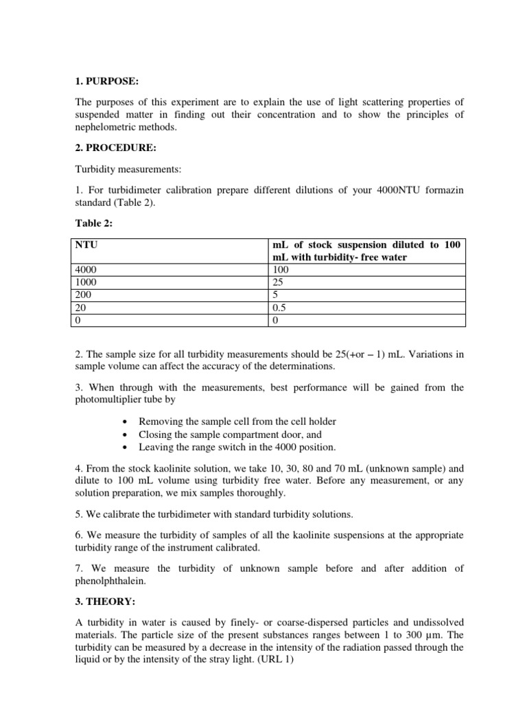 Enve 208 Experiment 2.2 | PDF | Applied And Interdisciplinary Physics ...