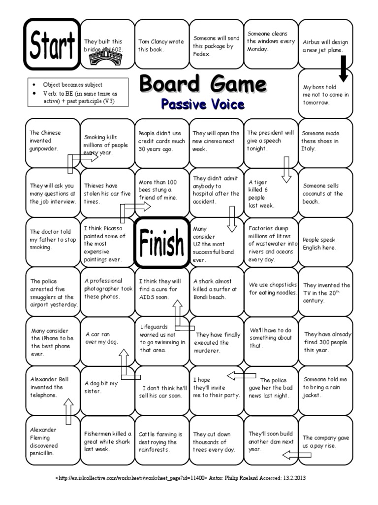 Passive ESL Boardgame | PDF | Languages
