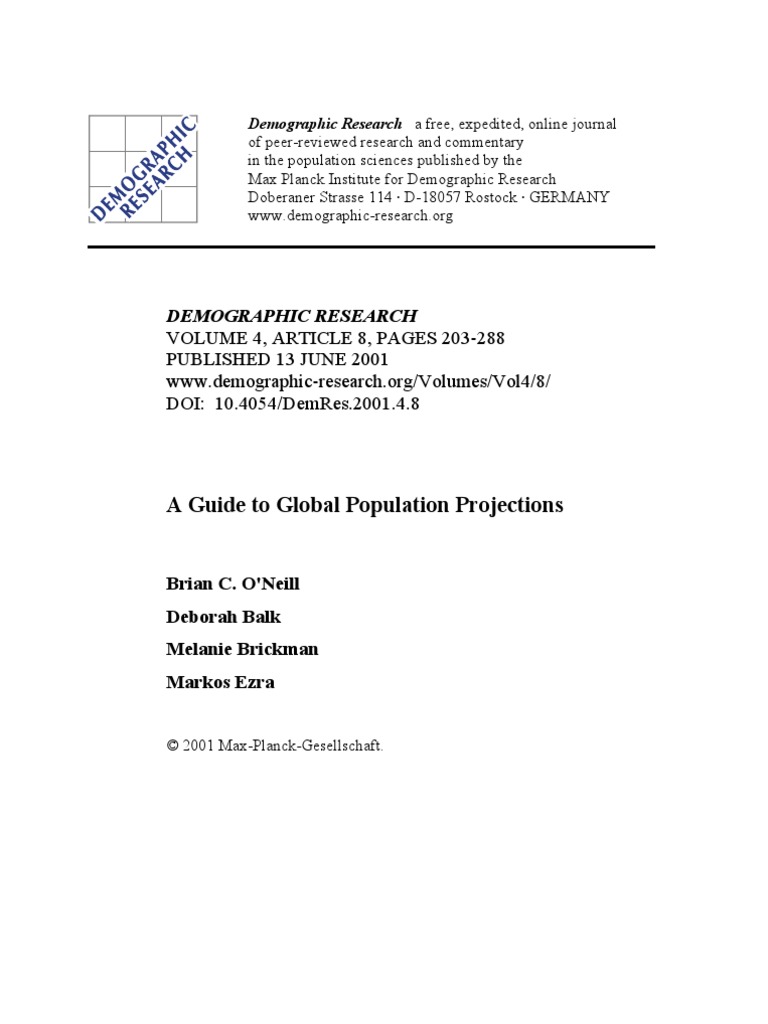 Demographic Research | PDF | Demography | World Population