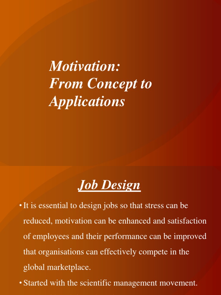Motivation From Concepts To Applications | PDF | Goal Setting | Employment