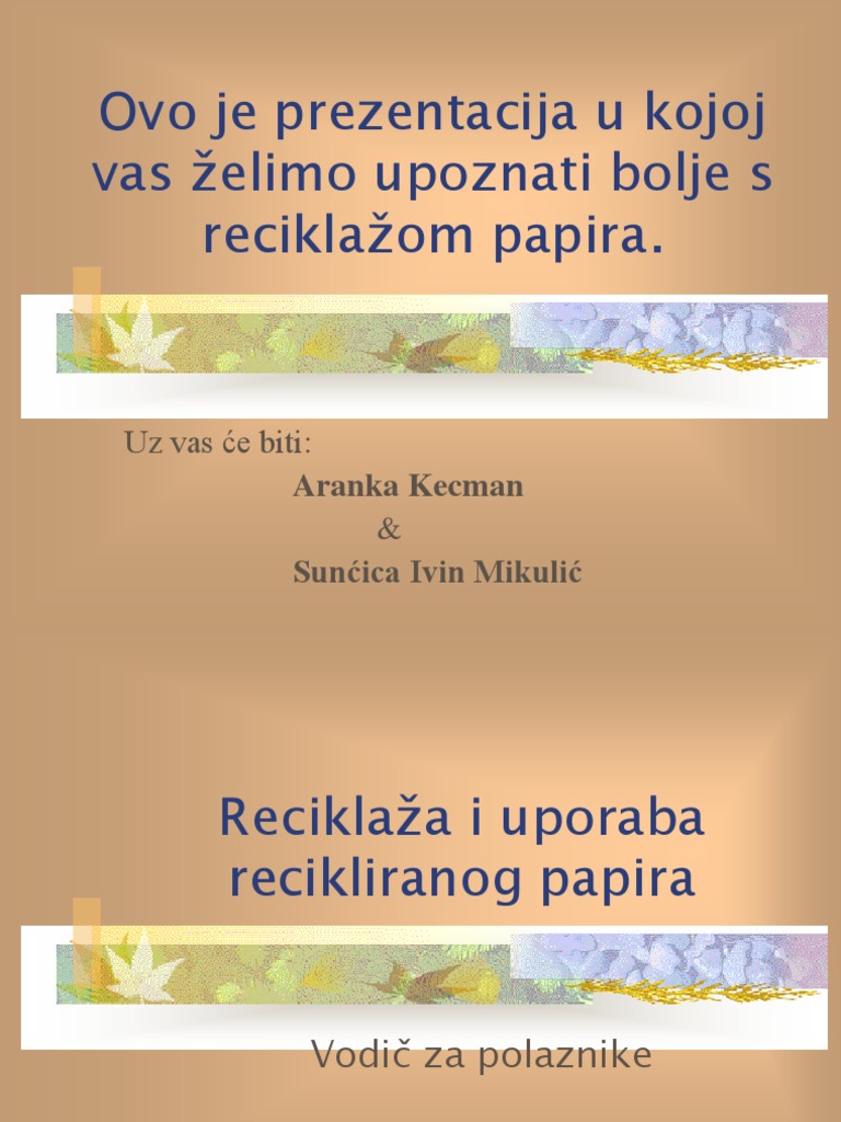 Recikliranje Papira | PDF