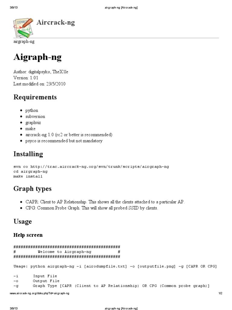 Airgraph NG (Aircrack NG) | PDF | Free Software | Software Engineering