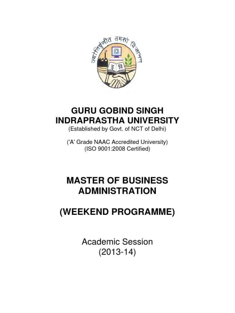 USMS MBA Weekend Program Overview | PDF | Master Of Business ...