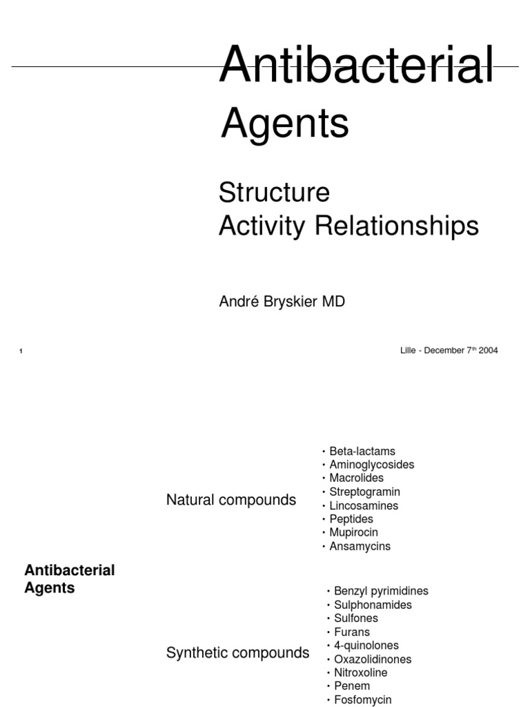 Structure Activity Relationship | Organic Compounds | Antibiotics
