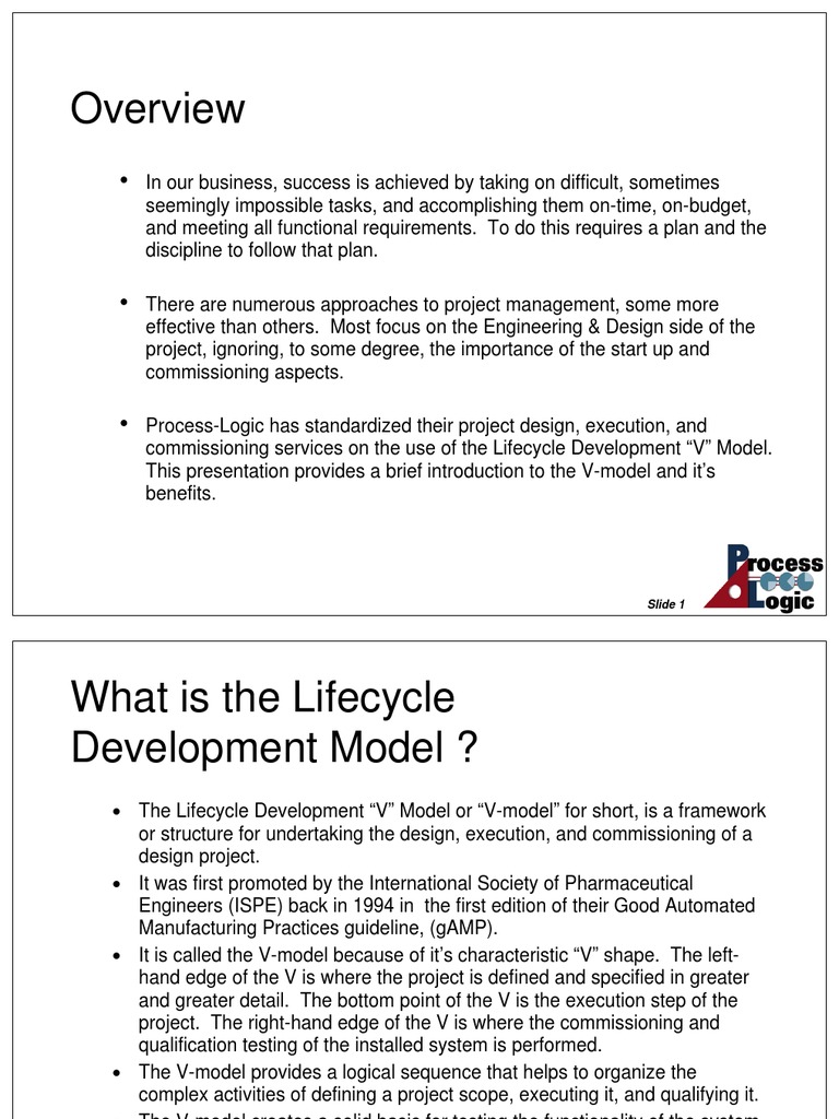Project Life Cycle V Model | PDF