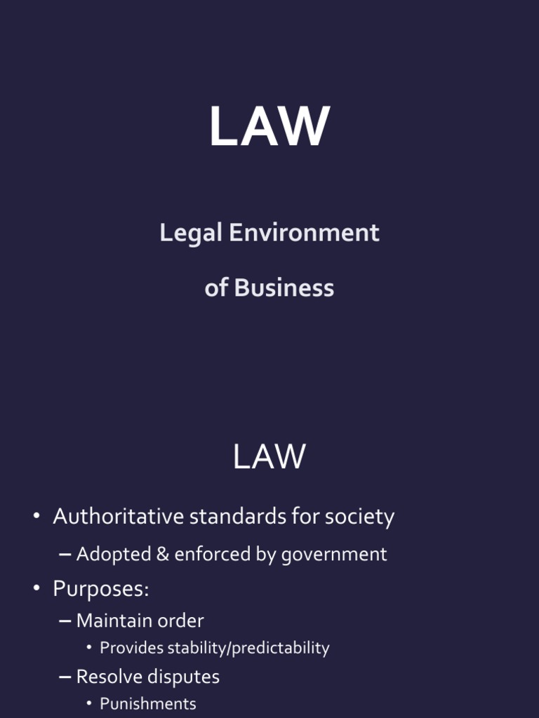 Legal Environment of Business | PDF