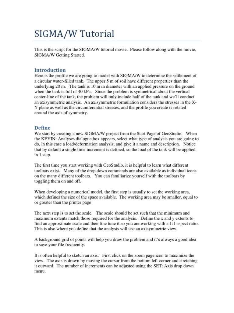 Sigma Getting Started | PDF | Finite Element Method | Stress (Mechanics)