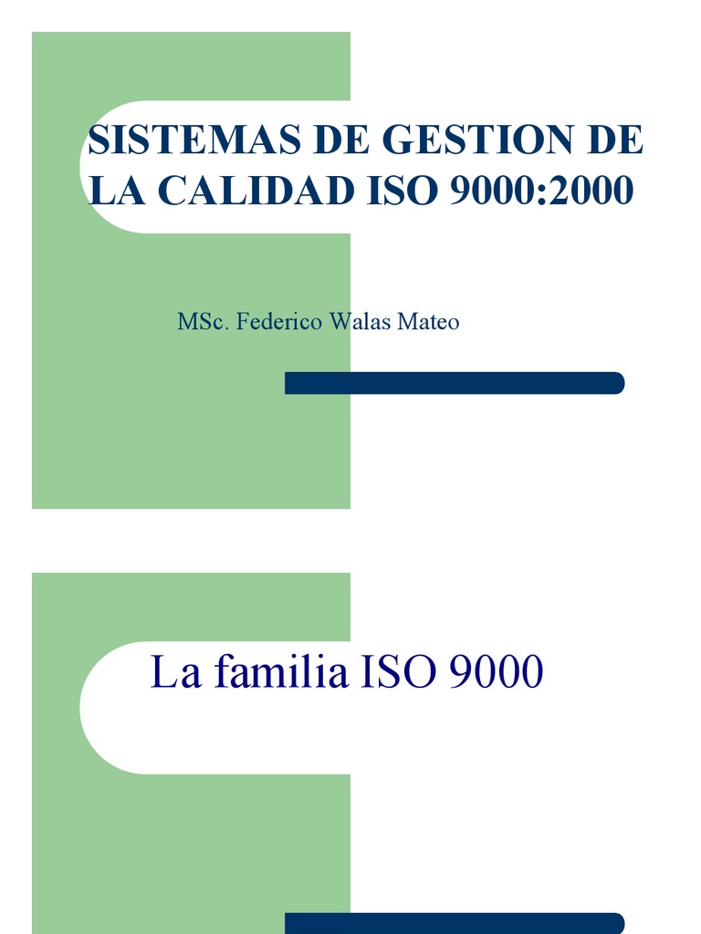 Sistemas De Gestion De Calidad Iso 9000 2000 Pdf Iso 9000 Calidad