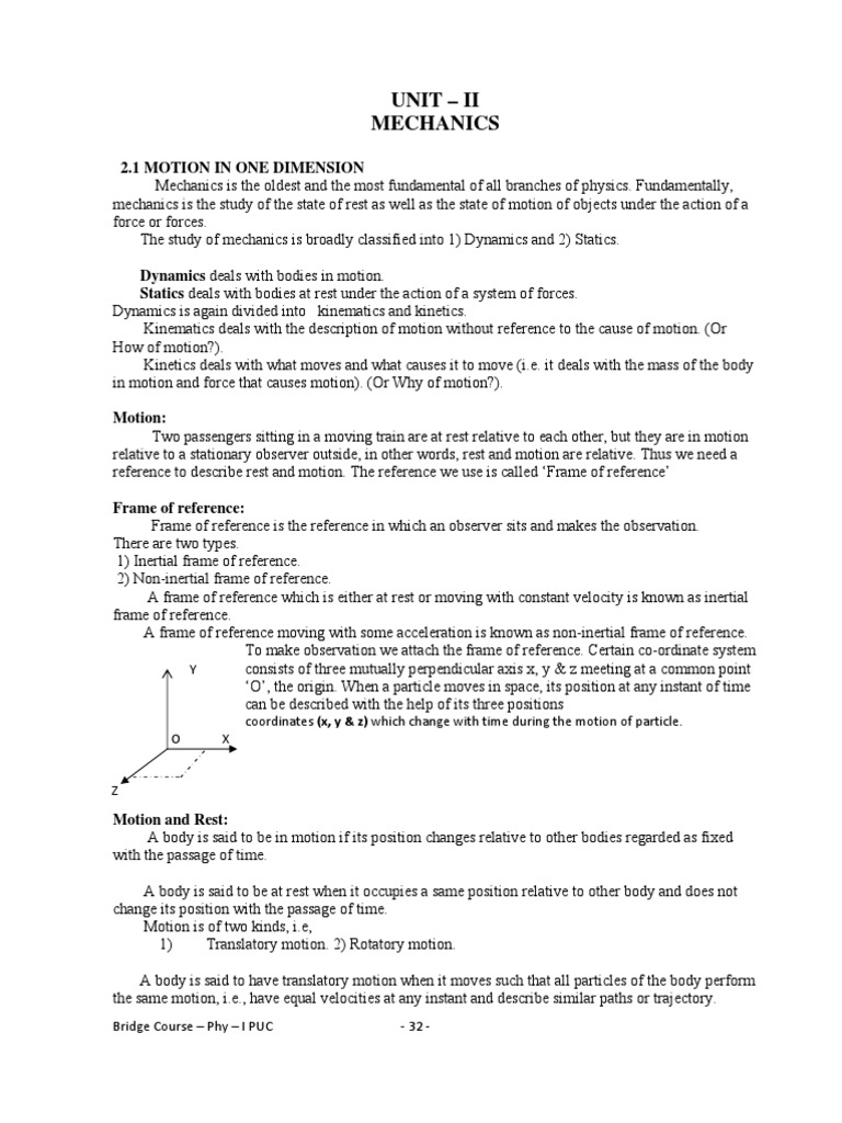 An In-Depth Look at the Fundamental Concepts of Mechanics including ...