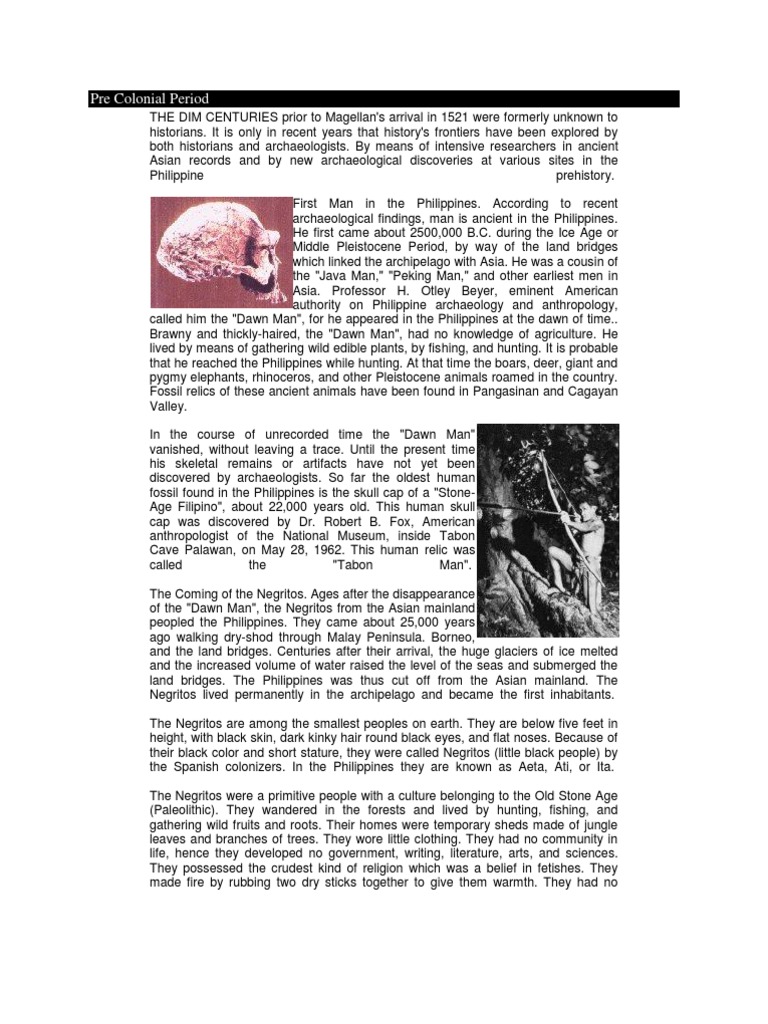 Pre Colonial Period | PDF | Philippines | Archaeology