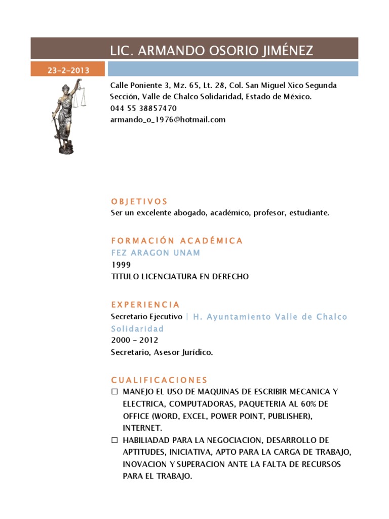 Curriculum Armando | PDF