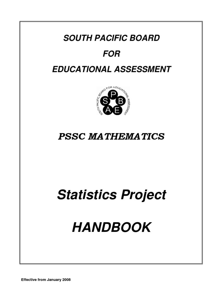 PSSC Maths Statistics Project Handbook Eff08 PDF | PDF | Sampling ...