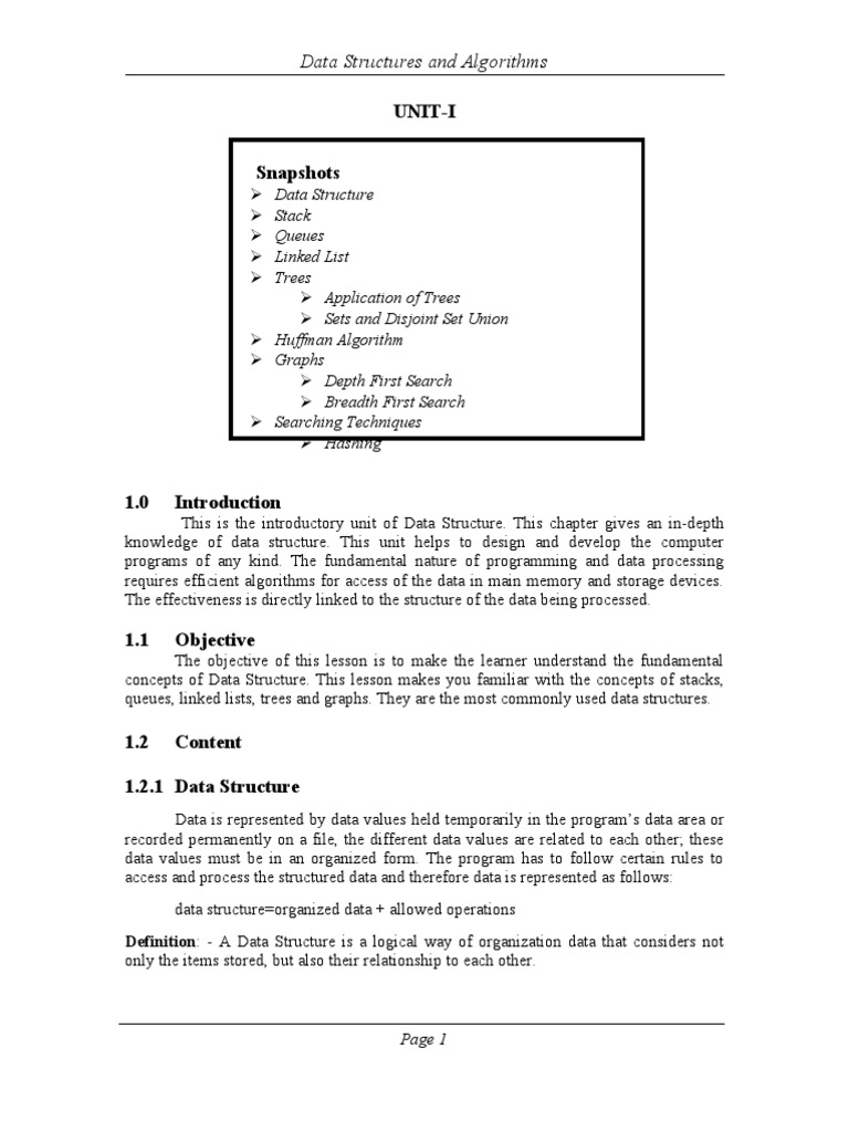 Unit I Pdf Queue Abstract Data Type Pointer Computer 7944