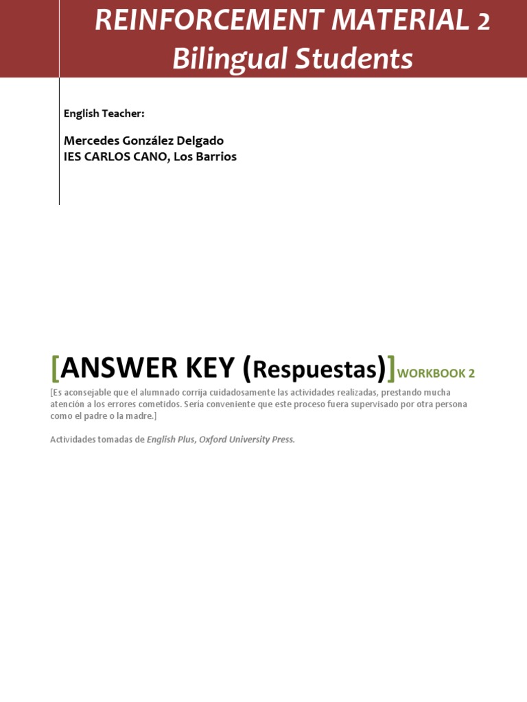 02 Reinforcement Material 2 Answers | PDF | Leisure