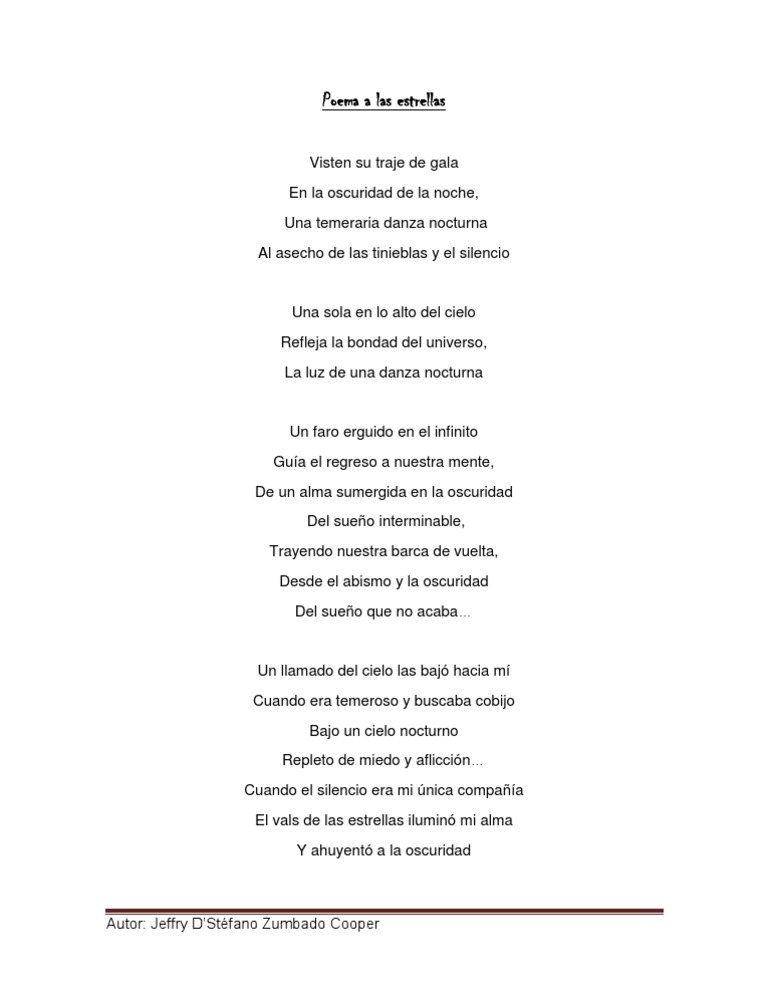 Poema a las Estrellas | PDF