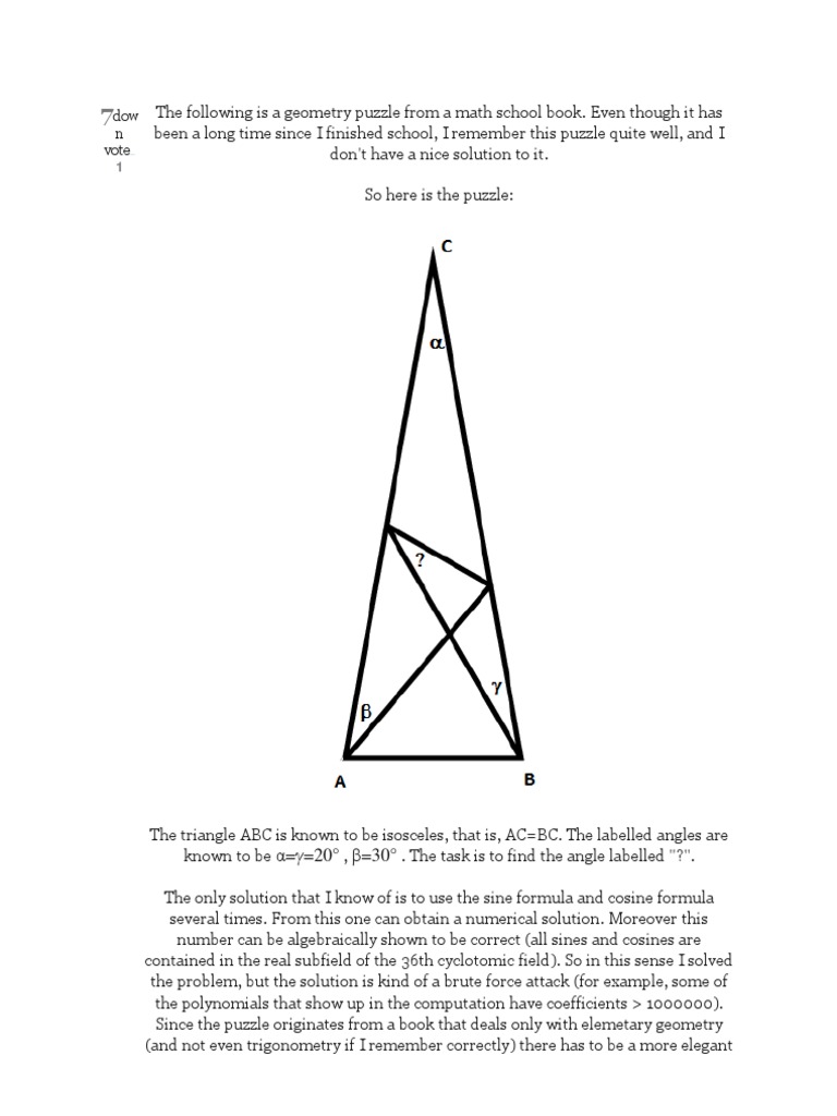 Orjinal Zor Geometri Problem Cozum | PDF | Trigonometric Functions ...