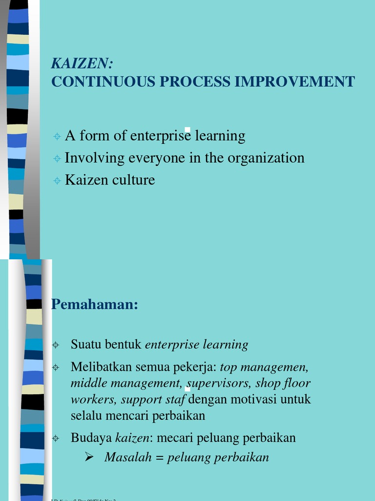 Kaizen: Strategi Perbaikan Berkelanjutan | PDF | Inovasi | Manajemen Mutu